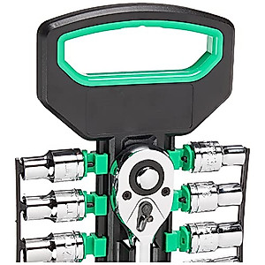 Amazon Brand - Denali 1/2-Inch, Drive Socket Set with Holder, 20-Piece