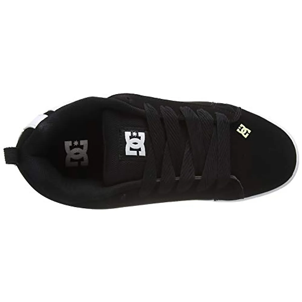 DC Men's Court Graffik Casual Low Top Skate Shoe Sneaker Skateboarding, Black, 11.5