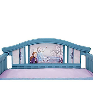 Delta Children Plastic Toddler Bed, Disney Frozen II Twinkle Galaxy Dual Sided Recycled Fiber Core Toddler Mattress (Bundle)