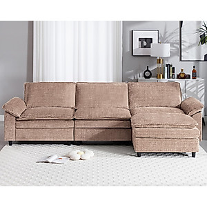 Suheww Sectional Couches for Living Room, L Shaped Sofas Modern Deep Seat Cloud Sofa Sectional, Oversized Cloud Couch Modular Sectional Sofa Couches for Living Room