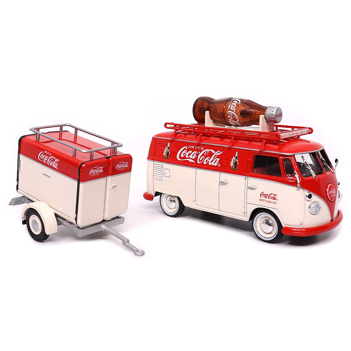 1:43 Coca-Cola 1960 Volkswagen Kombi T1 with Trailer - Motor City Classics
