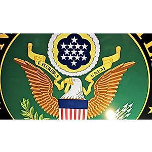 Army Military Logo Aluminum Metal Sign - US Service Branch Home Wall Decor