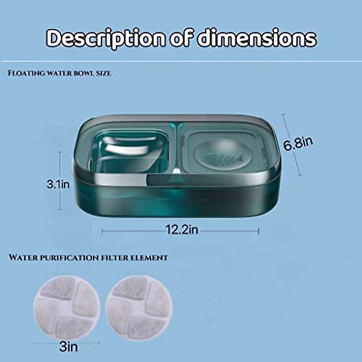 The Latest Aarpurt Pet Food Bowl, Cat Water Bowl, Dog and Cat Feeder and Water Dispenser, Pet Feeding and Water All in Qne Bowl Suitable for Small and Medium-Sized Cats and Dogs