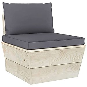 imasay Pallet Sofa Cushions 2 pcs Anthracite Fabric,Weight 1,8