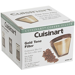 Cuisinart GTF Gold Tone Coffee Filter, 10-12 Cup Cone, Burr Mill