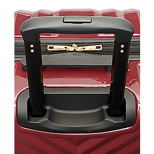 Karl Lagerfeld Paris Women's Carryon Spinner Wheels Hardside, Burgundy, One Size