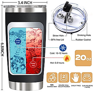 QTDS Retirement Gifts for Men 2024 - Best Funny Retirement Gifts for Teachers Coworkers Boss Doctors - Retired Gifts for Men, Humorous Happy Retirement Gifts, 20 Oz Retirement Coffee Tumbler Cup