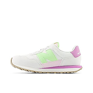 New Balance Kids 237 Bungee Sneaker, REFLECTION/CAPRICORN/MINT FLASH, 2 M Little Kid (4-8 Years)