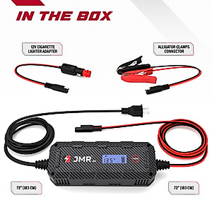 JMR Battery Charger for Can-am Spyder Maverick Defender Commander Ryker Outlander Renegade All Models Trickle Charger Conditioner Maintainer (No Lithium Mode)