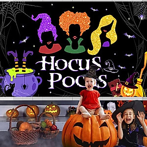 Large 71" X 43" Backdrop, Party Decorations, Witch Sisters Backdrop for Decorations Party, Birthday Decorations for Kids