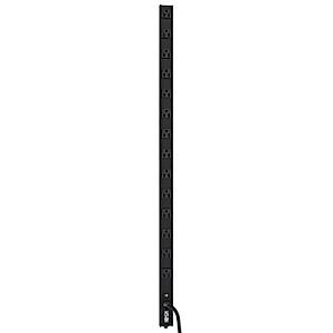 Tripp Lite Basic PDU, 1.44kW Single-Phase, 120V, 14 Outlets (5-15R), NEMA 5-15P Input, 15 ft. Cord, 0U Vertical Rack-Mount Power (PDUV15)