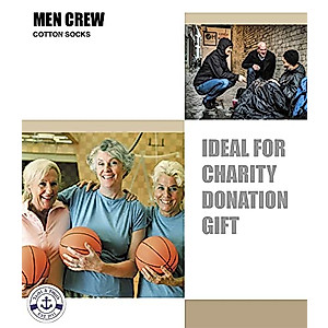 Yacht & Smith 12 Pairs Mens Cotton Crew Socks, Solid, Athletic Sports Socks, Valuepack