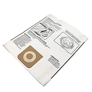 Pack 6 Vacuum Bags For Craftsman 16 to 20 gallon Shop Vac and Ridgid 16 Gal Shopvac Dust Collection Bags, CMXZVBE38749 Replacement Parts Accessories Kit