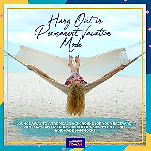 Handmade Hammocks - Handmade Yucatan Hammock - Artisan Crafted in Central America - Fits Most 12 Ft. - 13 Ft. Stands - Carries Up to 330 Lbs. - Single Size