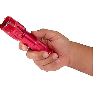 VIPERTEK VTS-T03 Aluminum Stun Gun with LED Flashlight, Red