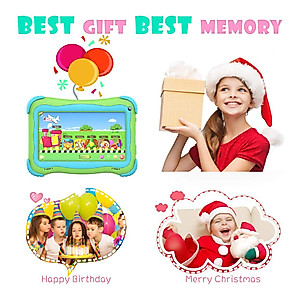 Kids Tablet 7 Android Kids Tablet Toddler Tablet Kids Edition Tablet with WiFi Dual Camera Childrens Tablet 1GB + 32GB Parental Control, Google Play Store