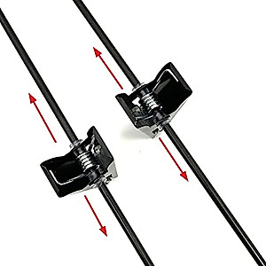 Koobay 15.7" Black Pants Clothes Hangers, 20 Packs, Skirt Hangers Black Hangers with Clips Trouser Hangers Metal Slack Hangers Clothes Hangers