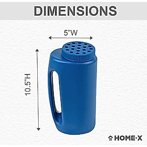 Home-X Ice Melt Salt Dispenser, Grass Seed Spreader, Plastic Garden Container