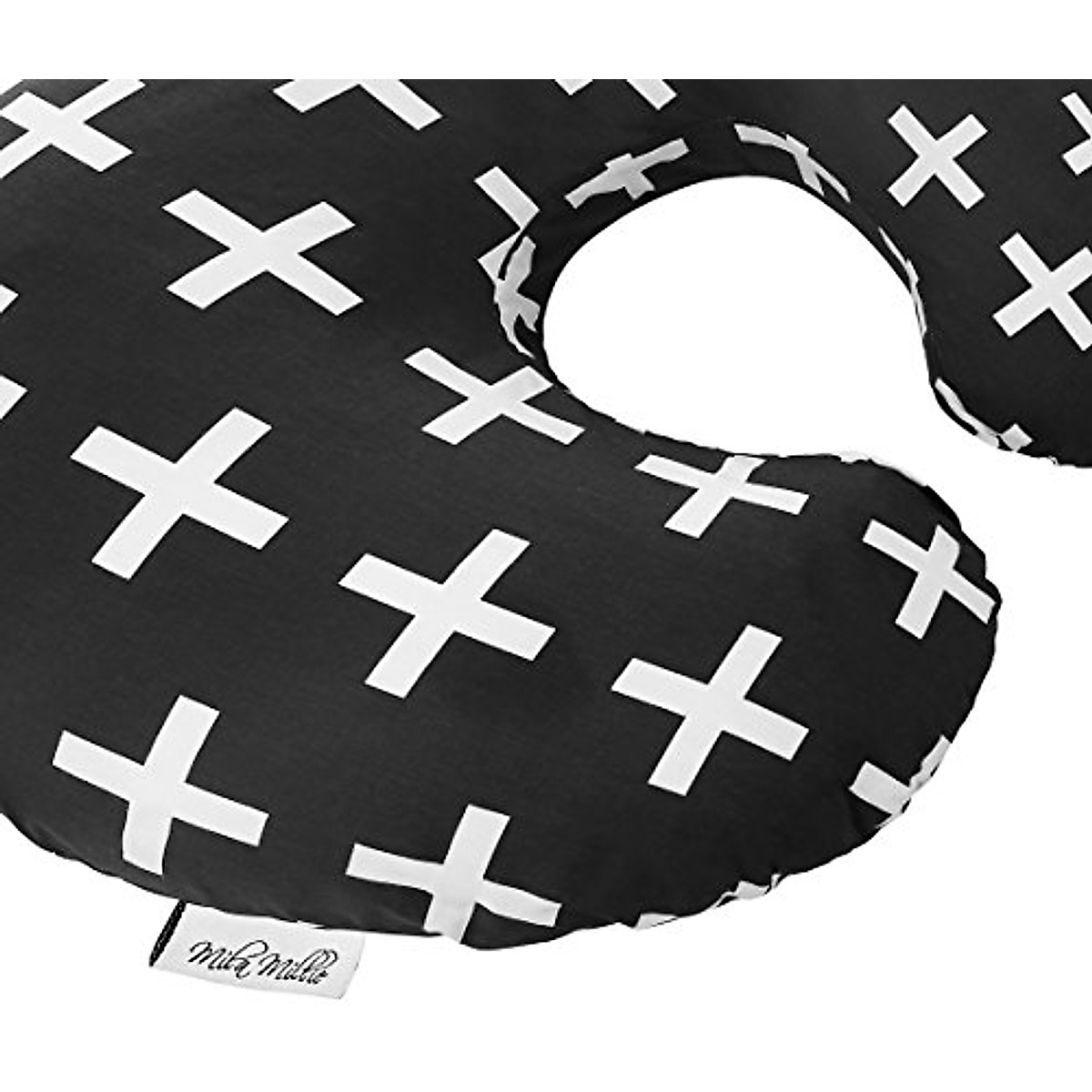 Mila Millie Premium Quality Nursing Pillow Cover Nordic Swiss White Cross Unisex Design Slipcover - 100% Cotton Hypoallergenic - Great for Breastfeeding Mothers - Fits Boppy Pillow