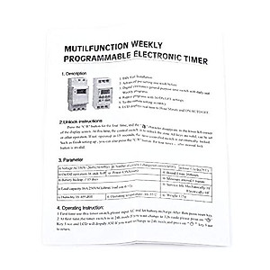7-Day Digital Timer Heavy Duty THC 15A Programmable Timer Relay 16 On & Off Digital Timer Switch for Controlling Street Lamps/Neon Lamps/Production Equipment DIN Rail(not Included) (24V)