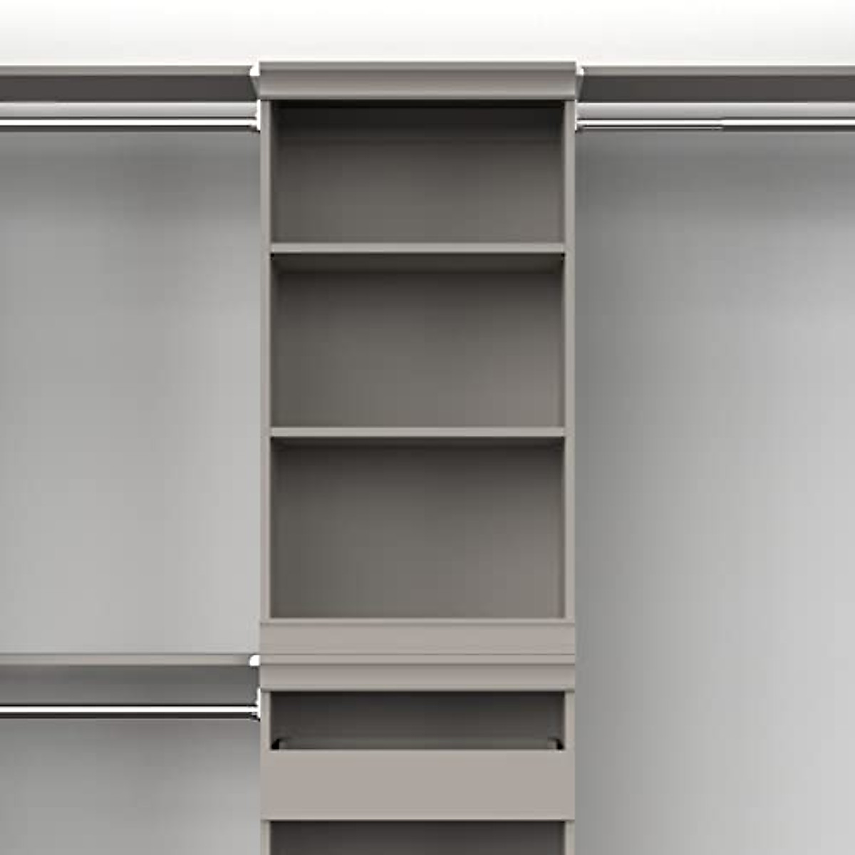 ClosetMaid 4596 Modular Storage Stackable 3-Shelf Unit, Taupe