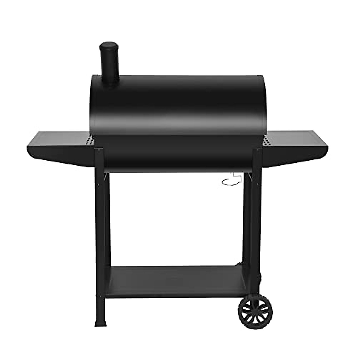 Royal Gourmet Barrel Charcoal Grill with Front Storage Basket, Backyard BBQ Party and Outdoor Cooking Grill on Clearance Prime with Wheels, Black, CC1830T