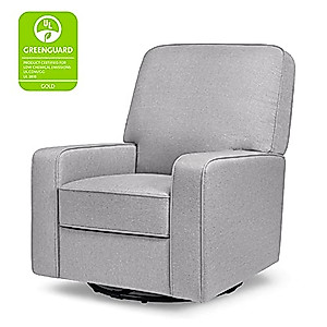 DaVinci Perry Swivel Glider in Misty Grey, Greenguard Gold Certified