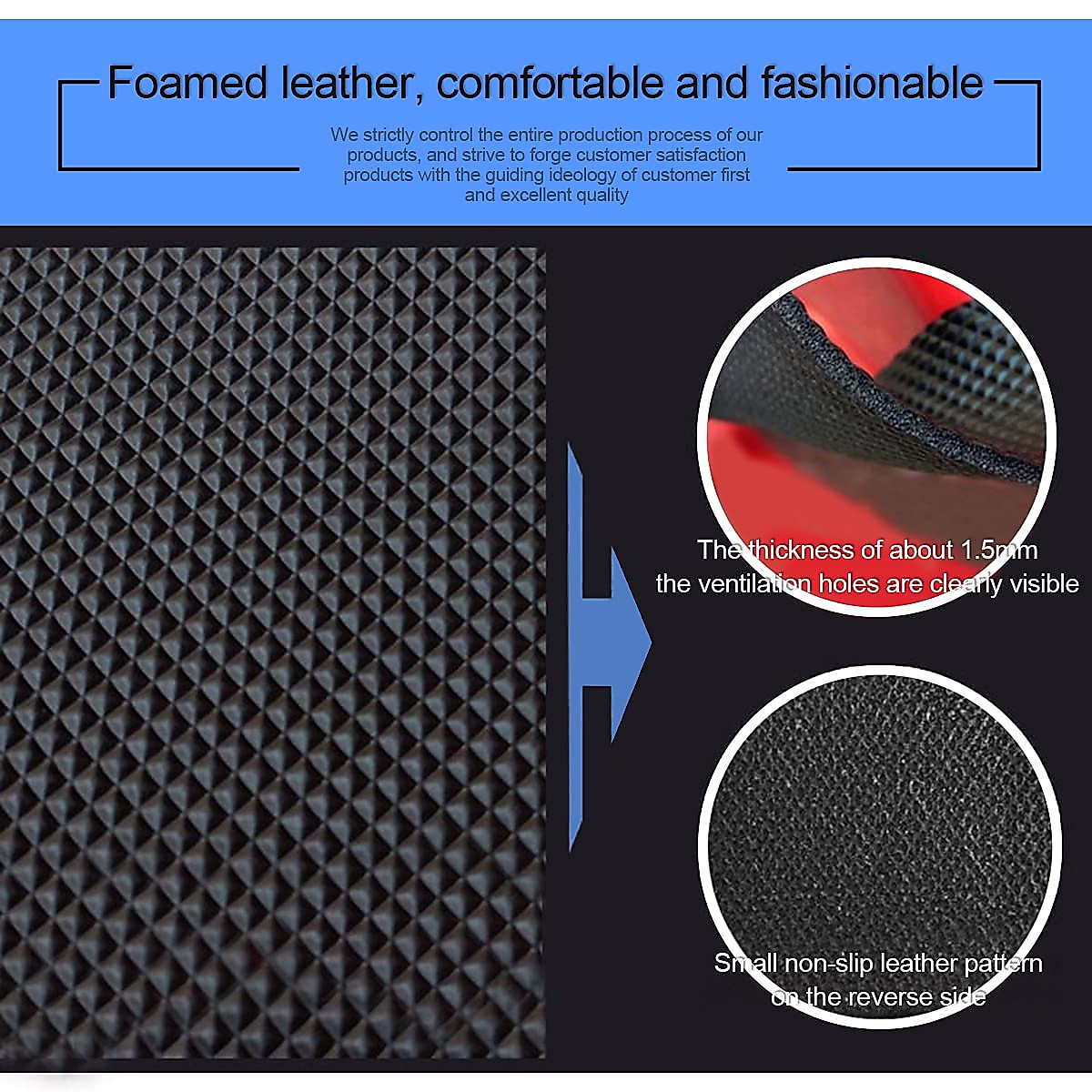 Car Steering Wheel Cover, Non-Slip, Elastic, Steering Wheel Cover for Men and Women, Universal Fit 15 Inches Cars, Vehicles, SUVs (Blue)