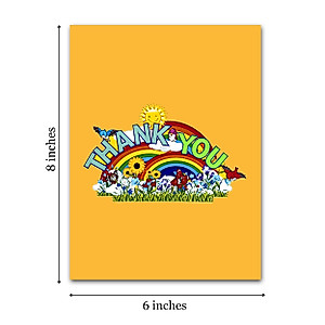 MeeSunnie Thank You Pop Up Card, 3D Colorful Greeting Card, Confetti Thankful Card Flower for Retirement, Thinking Of You, Grateful, Gratitude, Love Mom Friend Teacher Nurse Boss Co-Worker