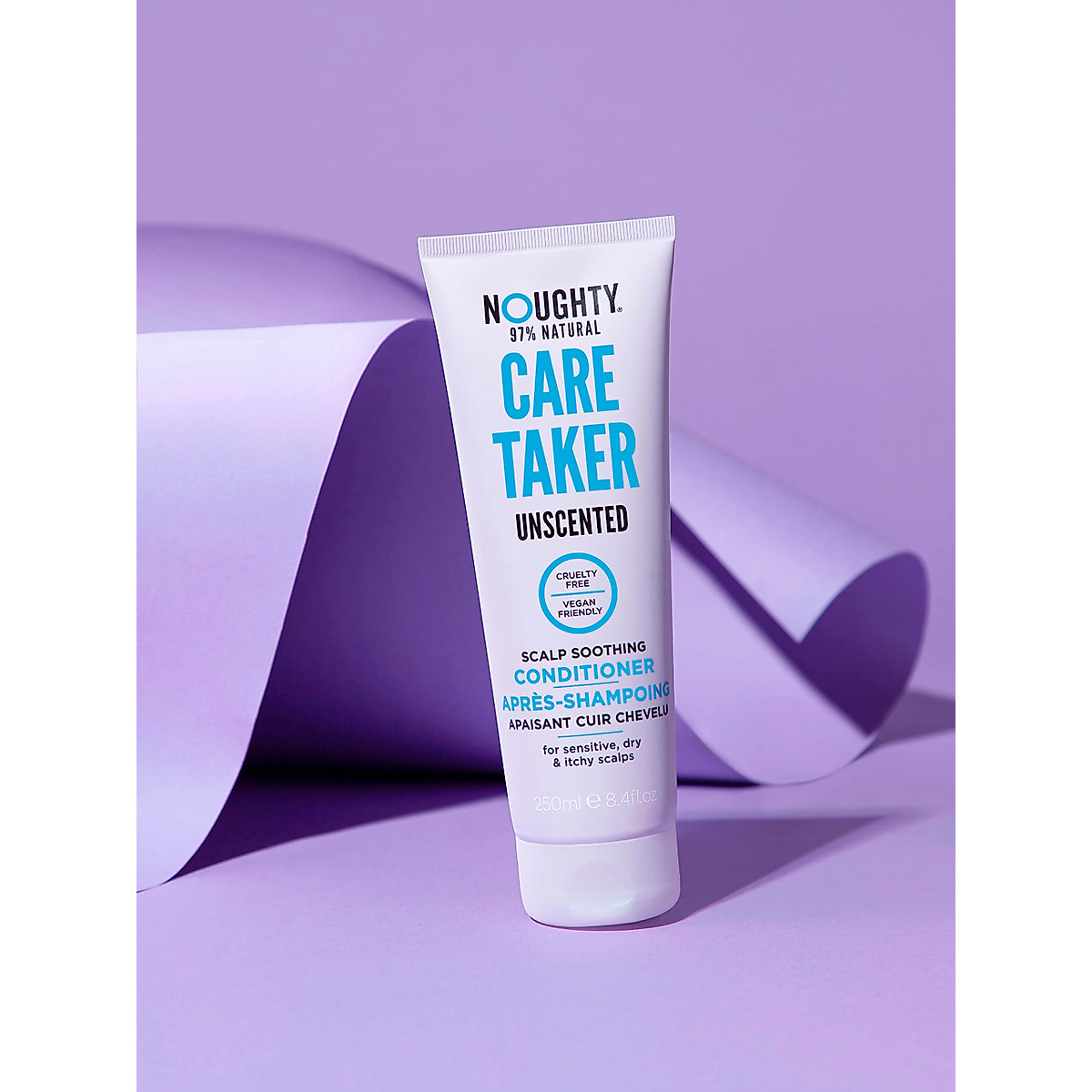 Noughty 97% Natural Care Taker Conditioner, Fragrance Free and Soothing for Dandruff Prone Sensitive Scalps, with Bisabolol and Oatmeal Extract, Sulphate Free Vegan Haircare 250ml