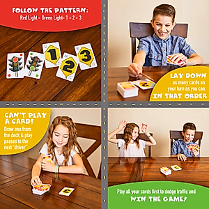 Red Light, Green Light, 1-2-3 - Card Game for Ages 5 and Up