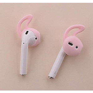 JNSA 6 Pairs Silicone Ear Tips Ear Hooks Compatible with Apple AirPods/EarPods,Silicone Soft Covers Anti-Slip Sport Earbud Tips, Anti-Drop Ear Hook Gel Headphones Earphones Tips,6 Colors