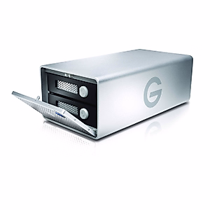 G-Technology 12TB G-RAID with Thunderbolt 2 and USB 3.0, Removable Dual Drive Storage System, Silver - 0G04093-1