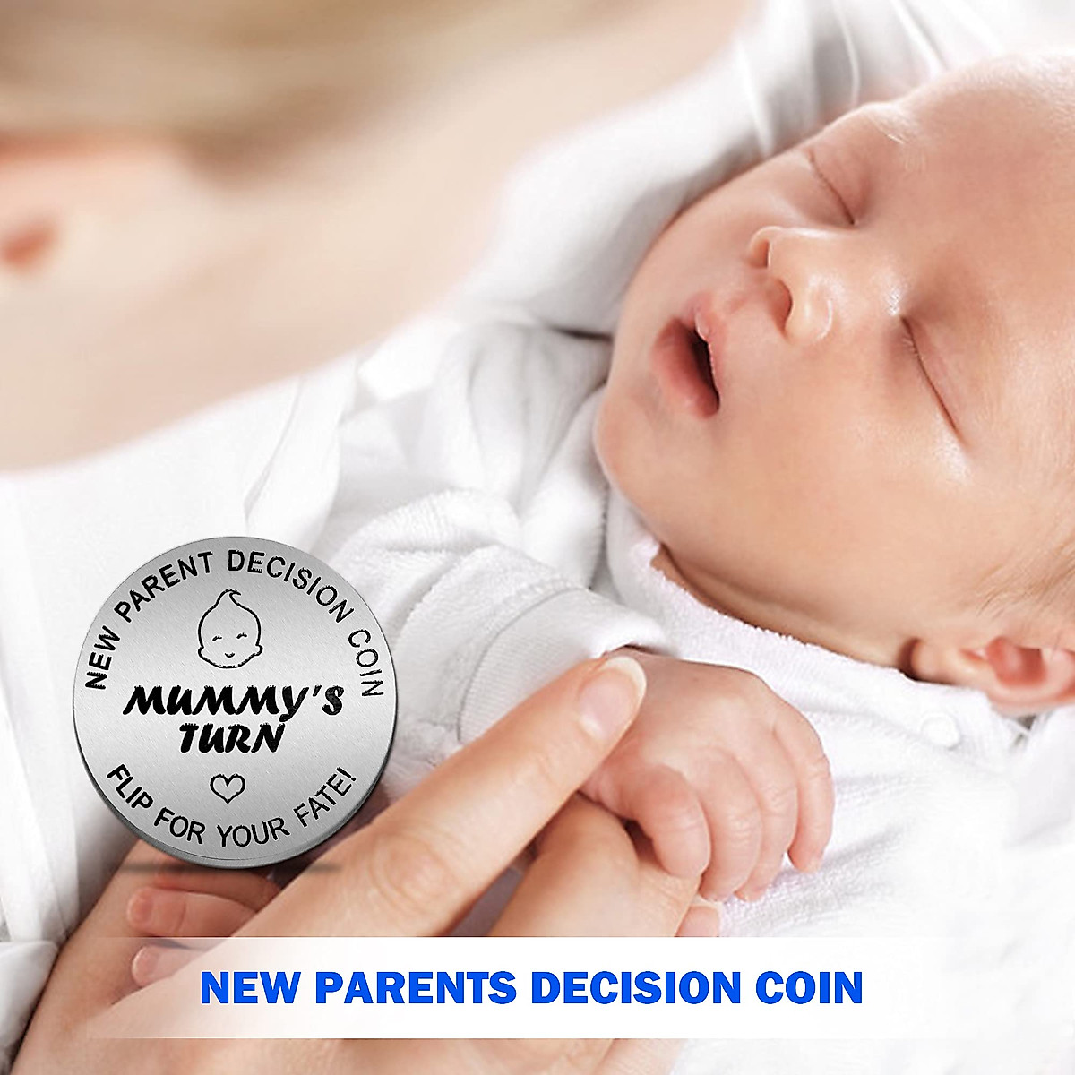 Neatbuddy Decision Making Coin Pregnancy Gifts for First Time Moms, New Dad Gifts, New Moms Gifts for Women, Dad Gifts for New Parents to Be Birthday Gift