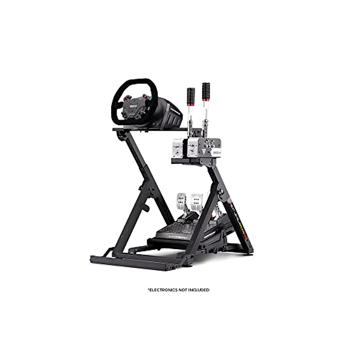 Next Level Racing Wheel Stand 2.0. Steering wheel stand for Thrustmaster, Fanatec, moza Racing on PC and video game consoles. Upgradeable to full cockpit with GTSeat add-on (not included)