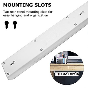 Digital Energy 8 Outlet Surge Protector Power Strip Power Strip - 15 AMP, 1875 W, 125 V, 350 J Surge Protection, ETL Listed - Flat Plug, White, 3 FT