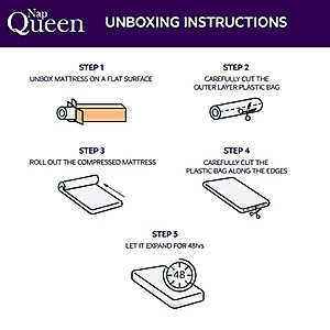 NapQueen 10 Inch King Size Medium Firm Memory Foam Mattress, Bed in a Box