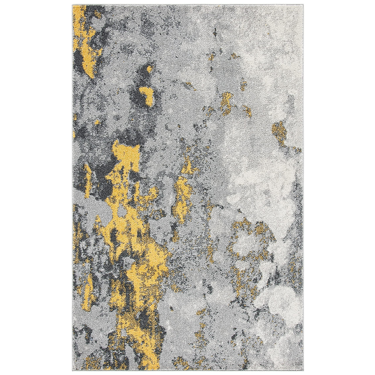 SAFAVIEH Adirondack Collection Area Rug - 5'1" x 7'6", Grey & Yellow, Modern Abstract Design, Non-Shedding & Easy Care, Ideal for High Traffic Areas in Living Room, Bedroom (ADR134H)