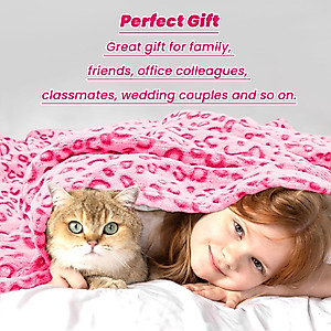 Warm Blanket Pink Soft Fleece Blankets Fuzzy Small Throw Blankets for Kids Girls Toddlers