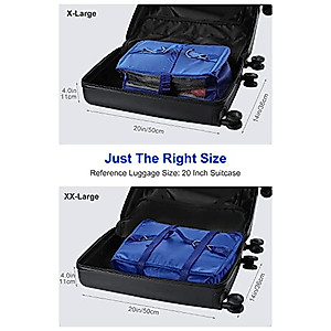 ELEZAY Hanging Packing Cubes Portable Closet 3-Shelf Travel Collapsible Compression Garment Organizer for Carry-on Luggage Suitcase Space Saver Bag XX-Large, Black