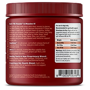 Zesty Paws Chew No Poo Bites for Dogs - Stool Eating Deterrent Soft Chews for Dogs - Gut, Periodontal & Immune System Support - Premium DE111 Bacillus subtilis Probiotic - AE Bison - 90 Count