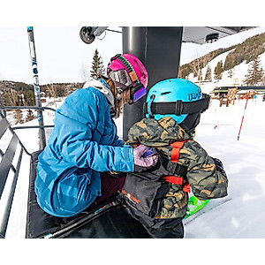 Lucky Bums Kids Ski Backpack Harness Trainer, Leash, Grip 'N Guide Handle, Red