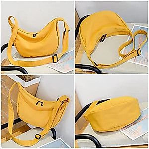 Mudono Hobo Bag for Girls Causal Water Resistant Crossbody Purse Everyday Shoulder Handbag Lightweight Crescent Satchel