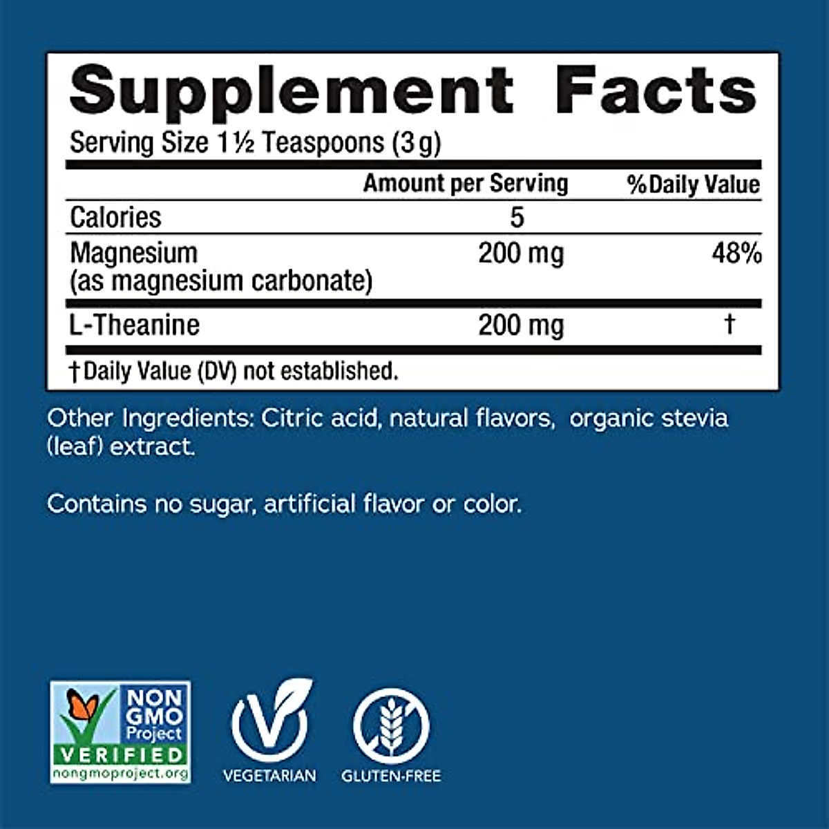 Natural Vitality Calm Mind, Magnesium Citrate + L-Theanine Powder, Supports a Healthy Response to Stress, Gluten Free & Vegetarian, Honey Chamomile, 12 Oz