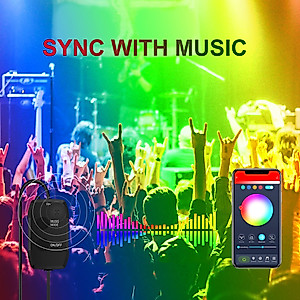 Amposei 32.8Ft 50 LEDs Strawberry Christmas String Lights Outdoor Bluetooth Fairy Lights Waterproof Music Sync Twinkle Lights with Phone APP Remote Control, Color Changing Rope Light for Party Garden