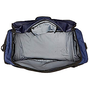 Nike Brasilia Training Medium Duffle Bag, Durable Bag for Women & Men with Adjustable Strap, Midnight Navy/Black/White