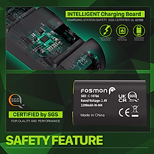 Fosmon Quad Pro 2 Max Controller Charging Station with 4X 5280mWh Rechargeable Battery Pack Compatible with Xbox Series X/S, Xbox One Controllers