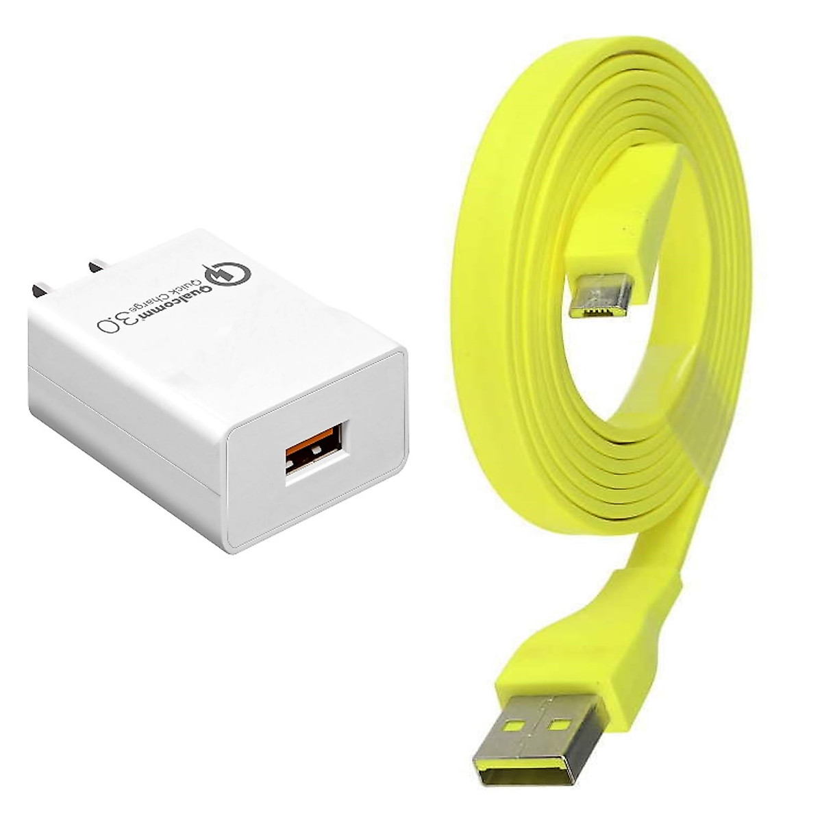 USB Charge Cable Cord Wire & Fast Charging QC3.0 AC Wall Adapter Block for UE Ultimate Ears Power Up Charging Dock, Boom 3, Megaboom 3, Blast, Megablast, Wonderboom, Roll