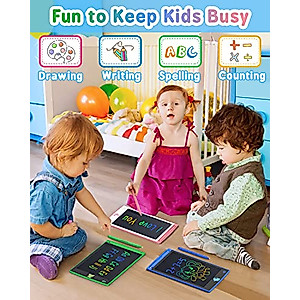 BAVEEL 3 Packs LCD Writing Tablets, 8.5 Inch Doodle Board Drawing Pad Toy Birthday Gift for 2 3 4 5 6 Years Old Boys Girls, Kids Toddler Colorful Erasable Reusable