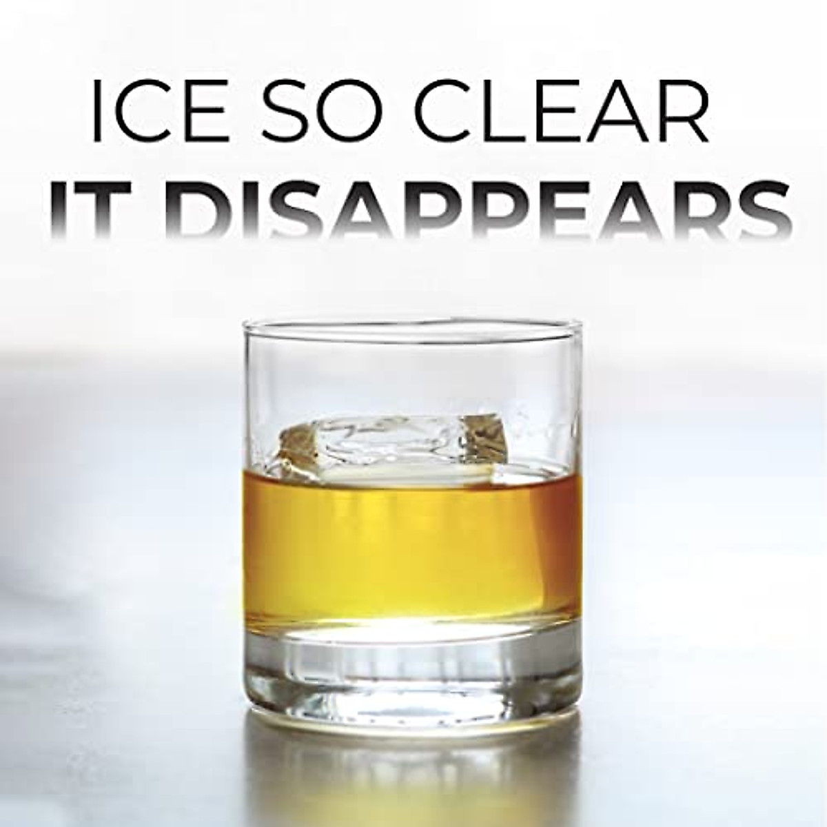 True Cubes Clear Ice Cube Maker, Clear Ice Mold - 4 Large Clear Ice Cubes for Cocktails, Drinks & Whiskey - BPA-Free Silicone Square Ice Cube Mold - Whiskey Gifts for Men
